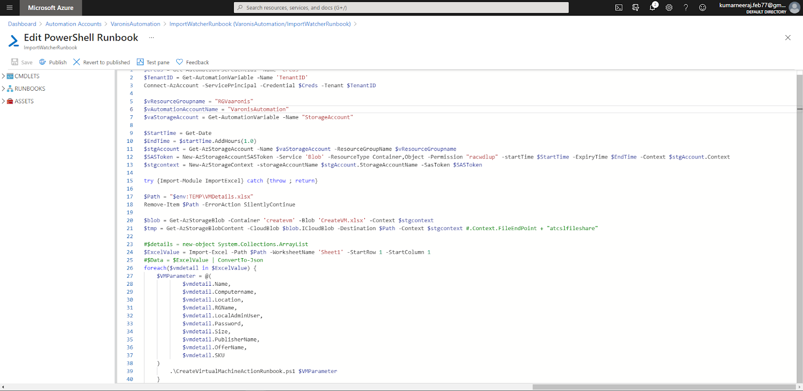 Azure Automation using PowerShell Runbooks Azure Automation using PowerShell Runbooks