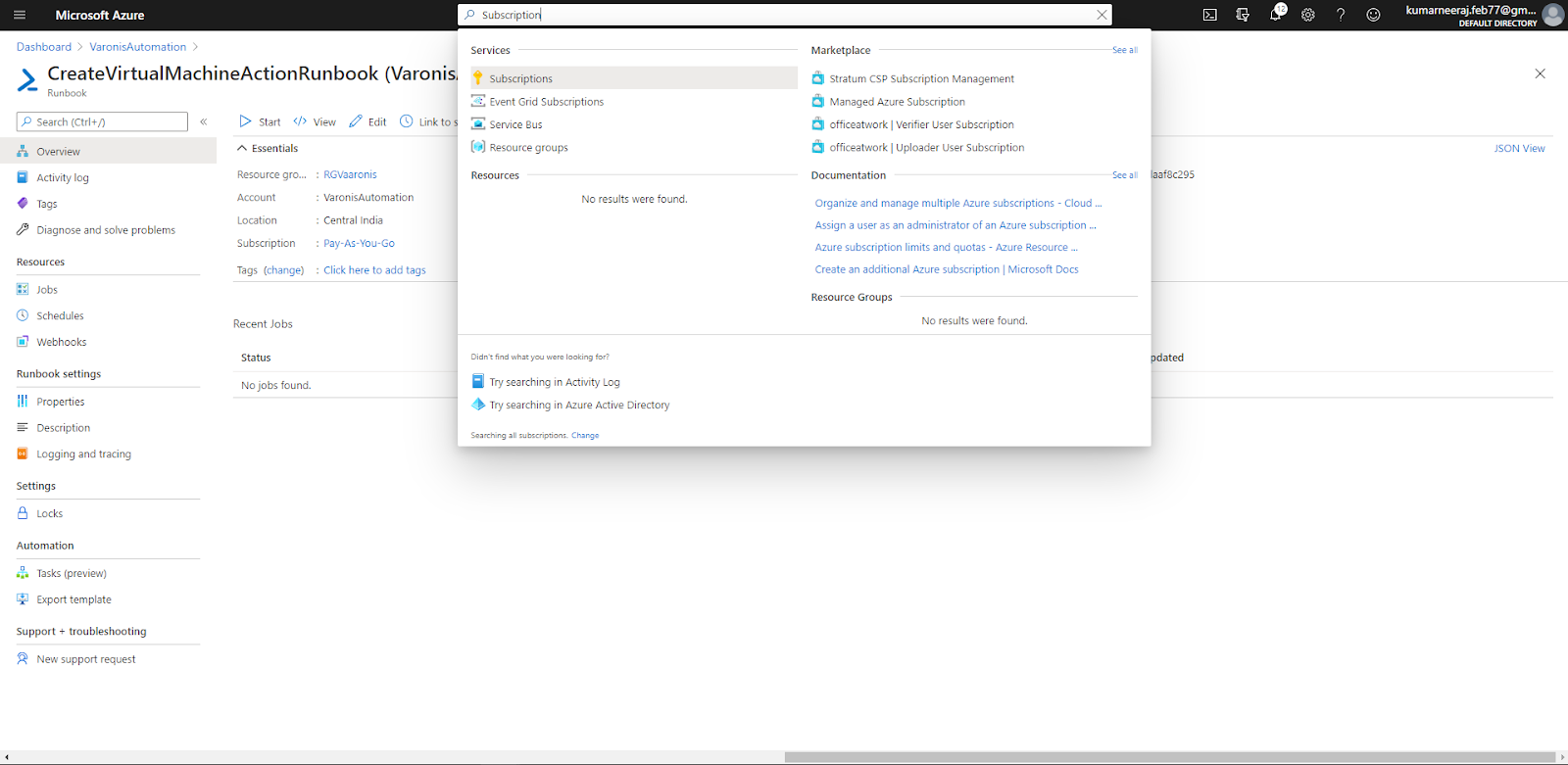Azure Automation using PowerShell Runbooks Azure Automation using PowerShell Runbooks